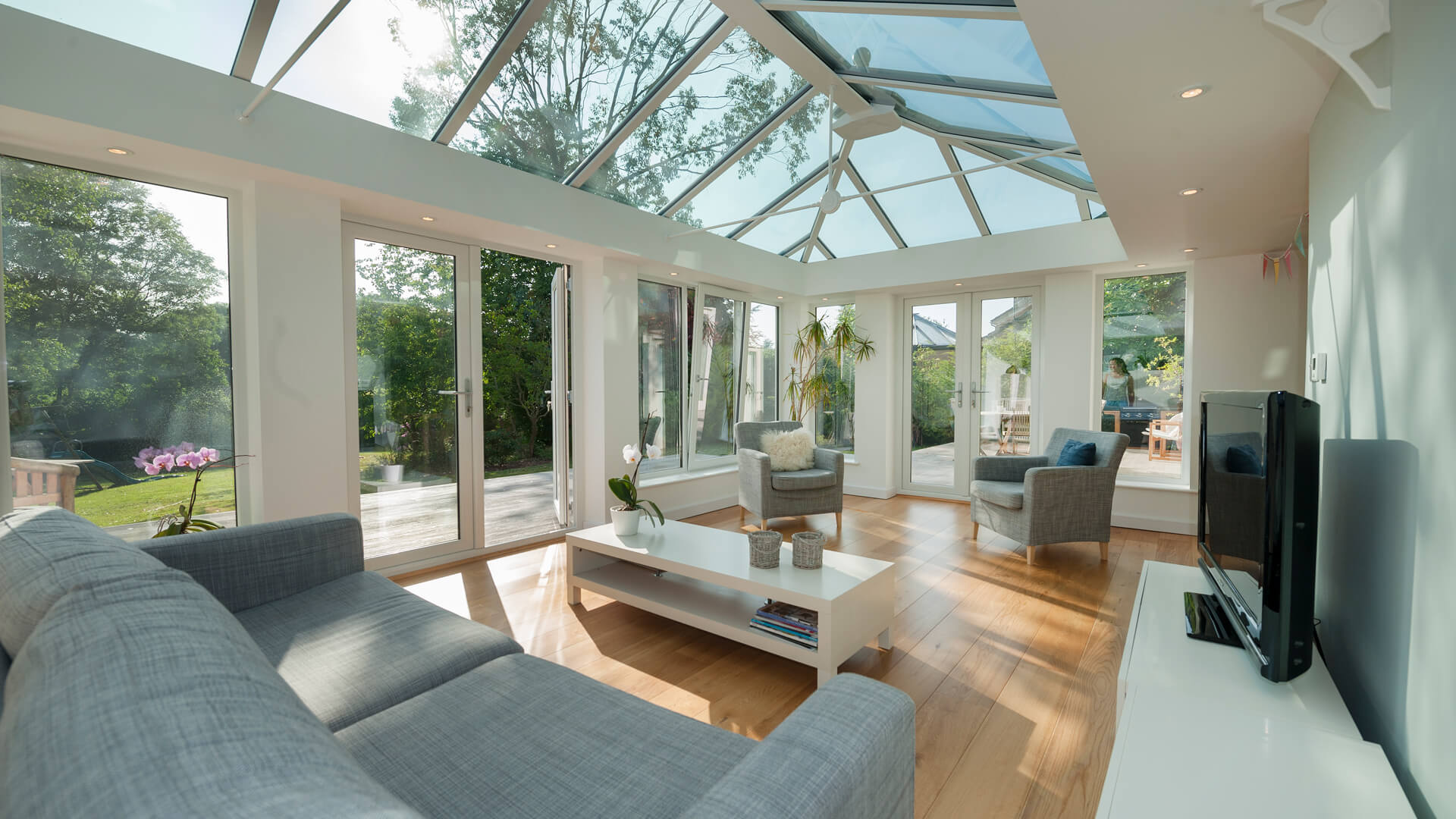 Large Loggia Conservatory With 2 Sets of French Doors by Eden