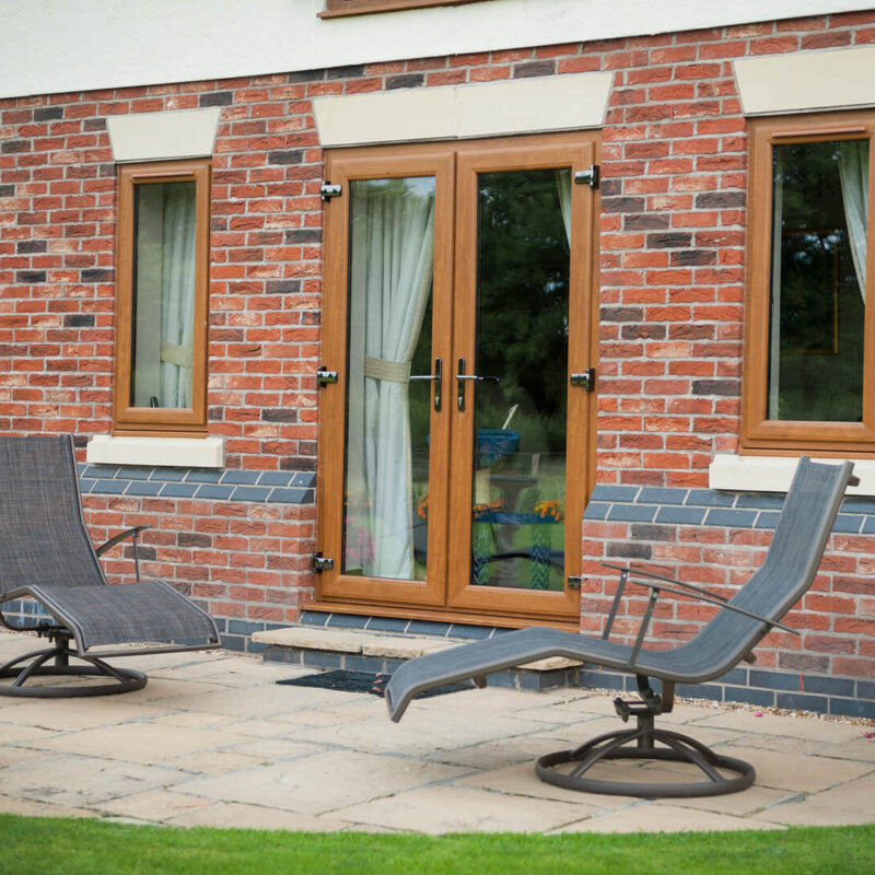 UPVC Windows & Doors in Golden Oak Woodgrain Effect by Eden