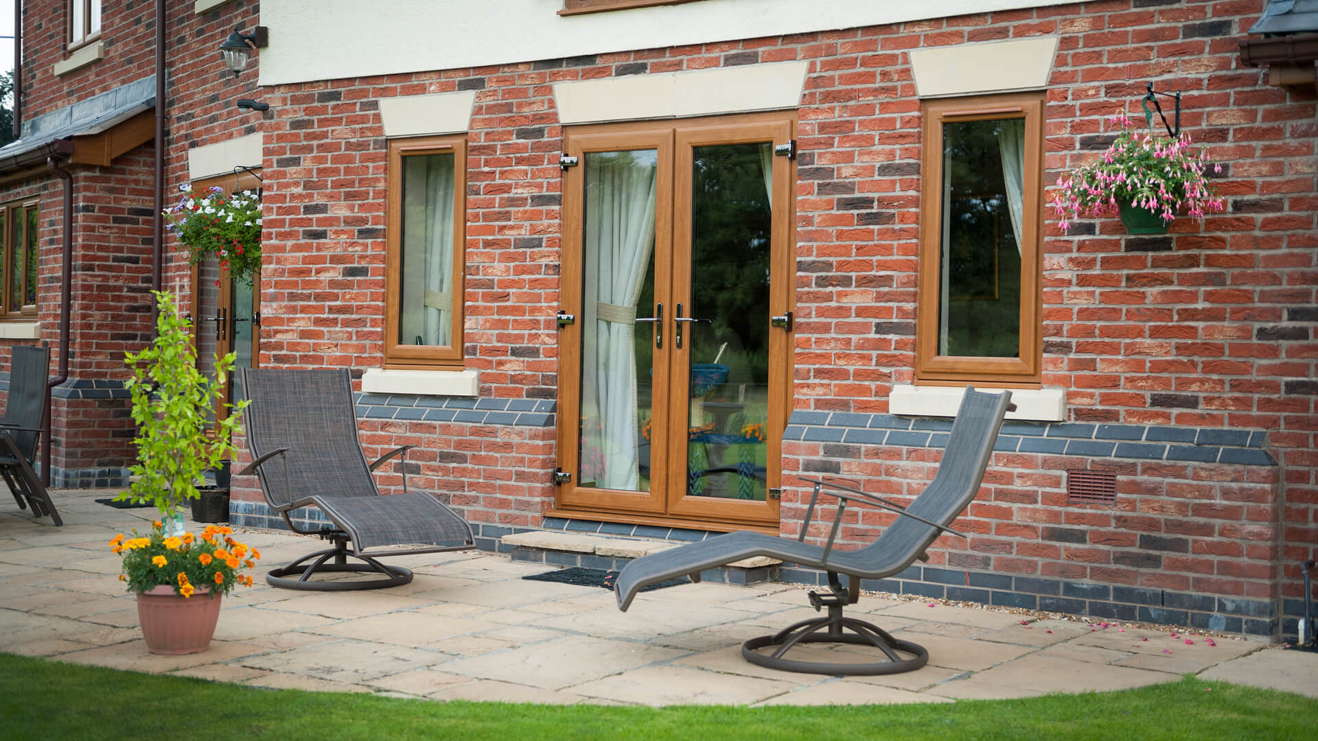 UPVC Windows & Doors in Golden Oak Woodgrain Effect by Eden