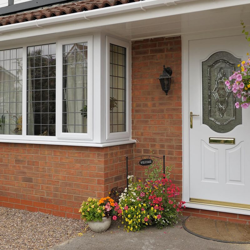 White Leaded UPVC Windows & White Composite Door from Eden