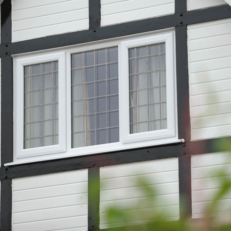White Leaded UPVC Windows & White Composite Door from Eden